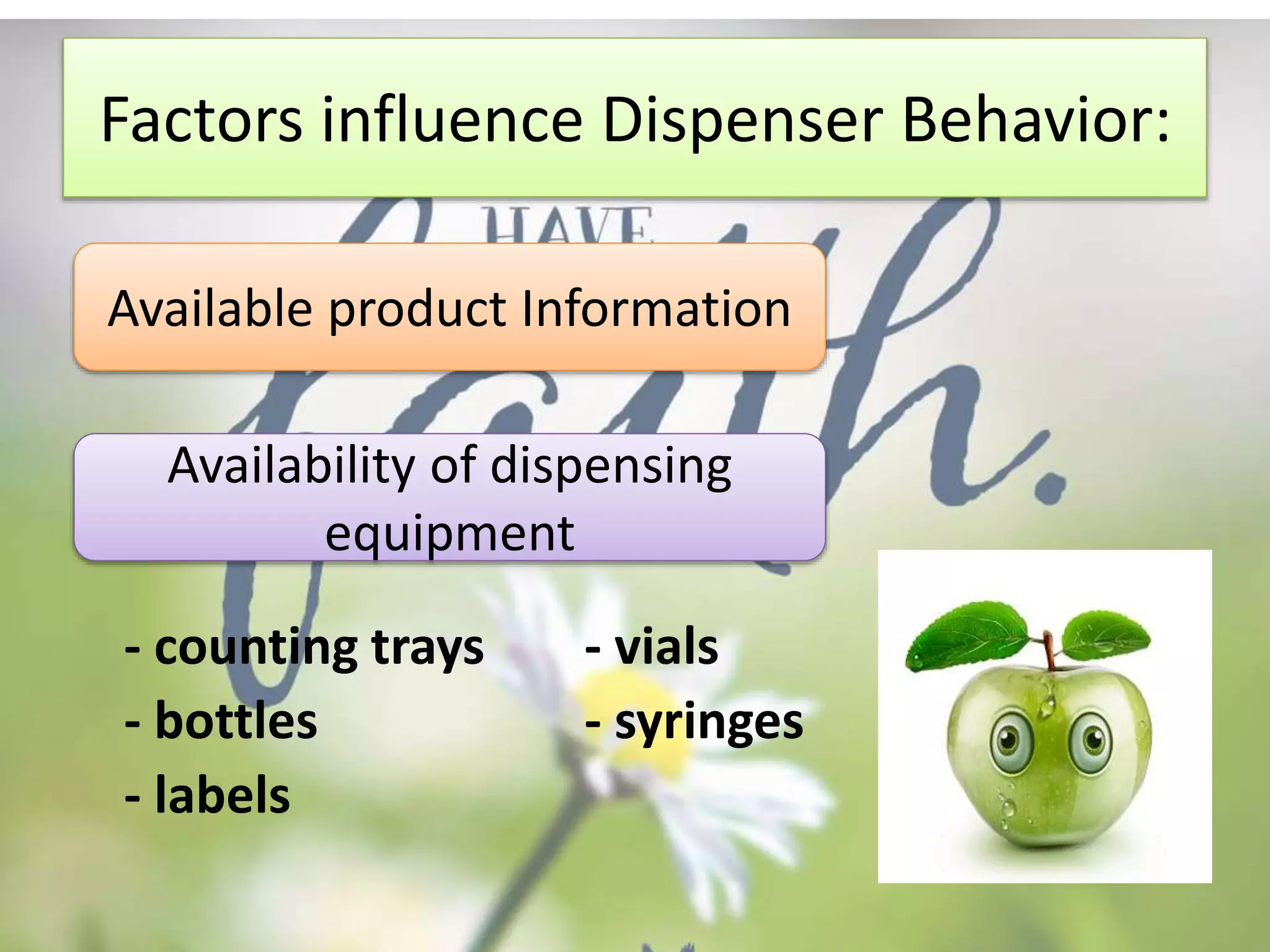 Introduction to dispensing and medication counseling | PPTX