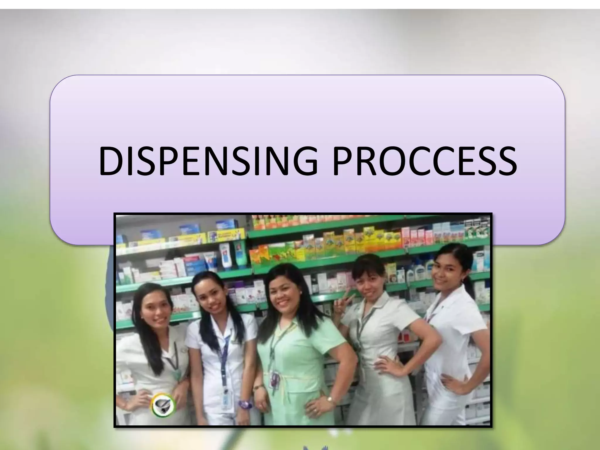 Introduction to dispensing and medication counseling | PPTX