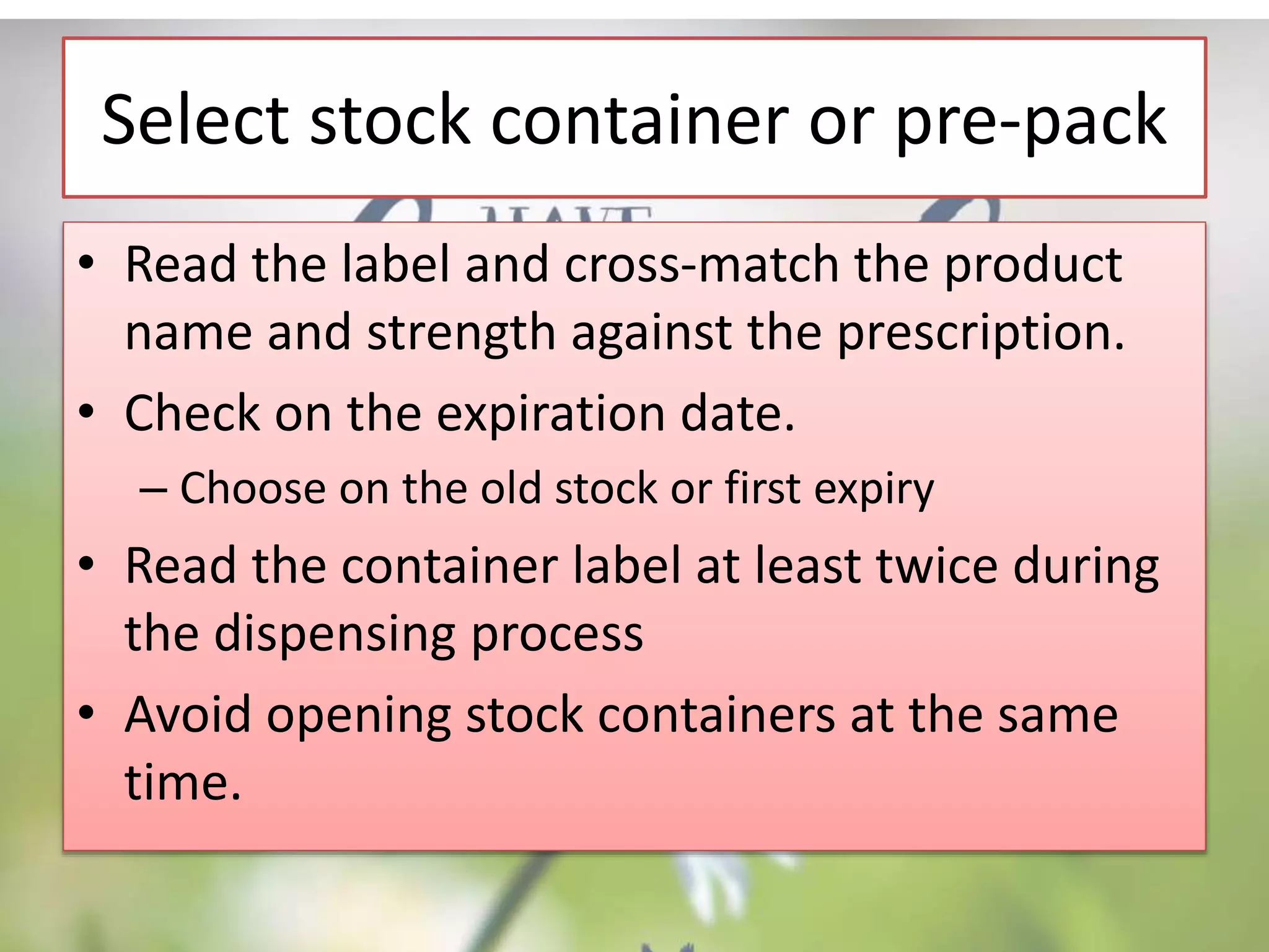 Introduction to dispensing and medication counseling | PPTX