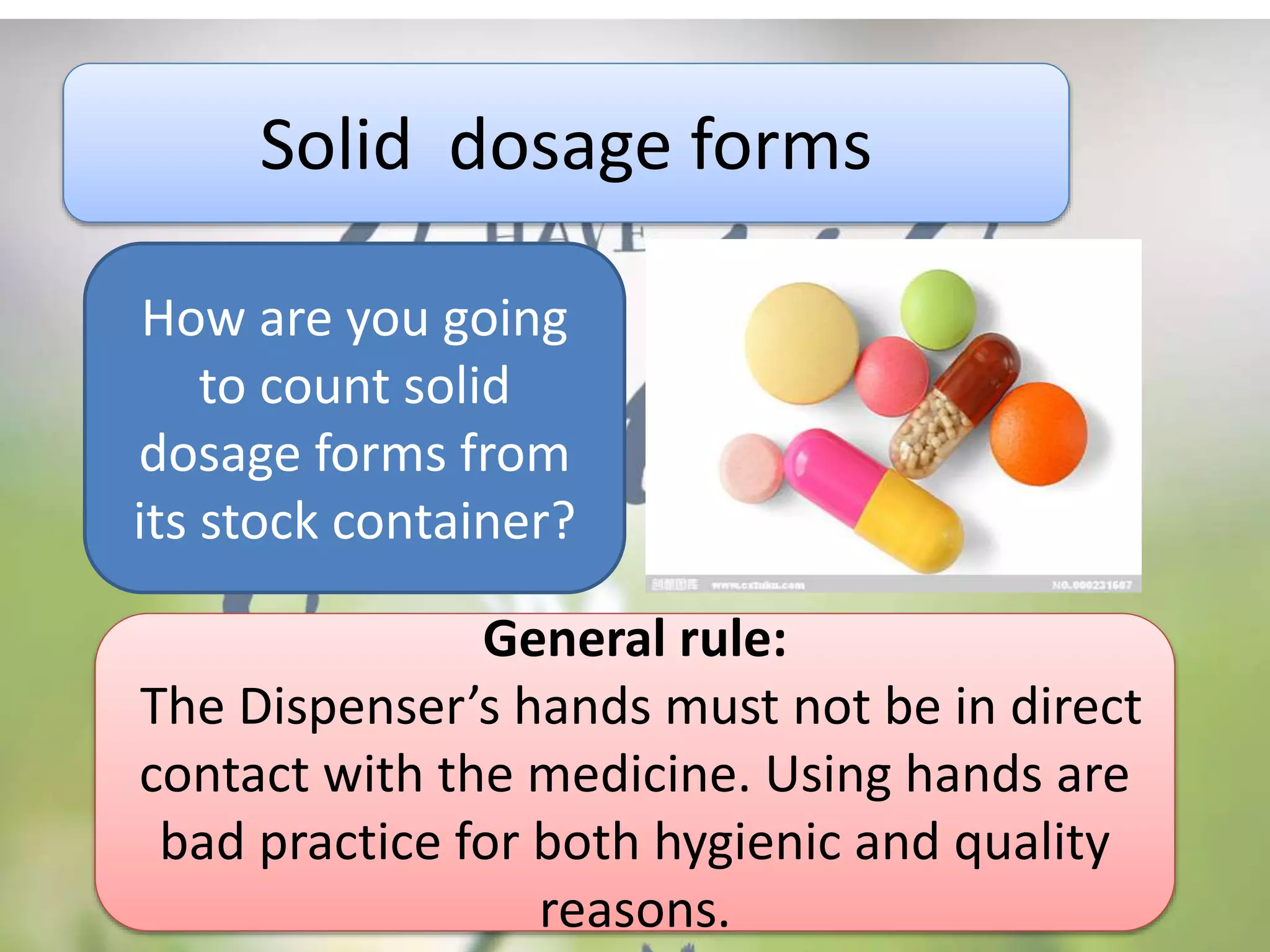 Introduction to dispensing and medication counseling | PPTX