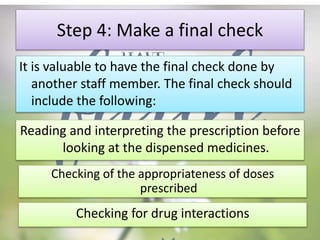 Introduction to dispensing and medication counseling | PPT