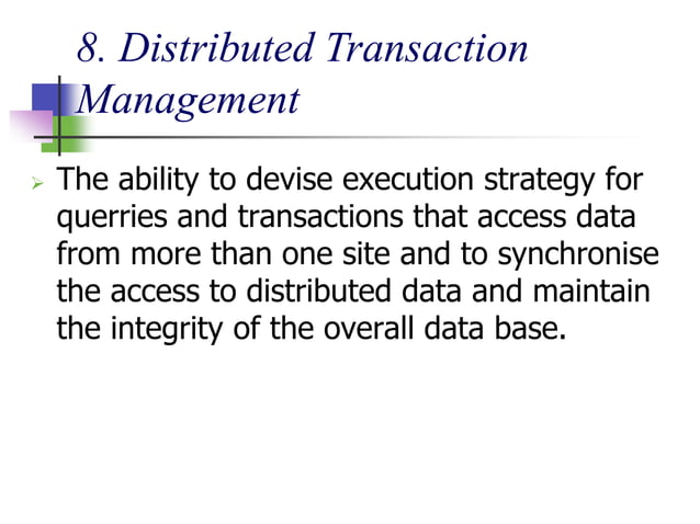 Introduction to distributed database | PPTX