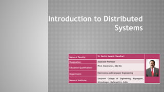 "Introduction to Distributed System" .pptx
