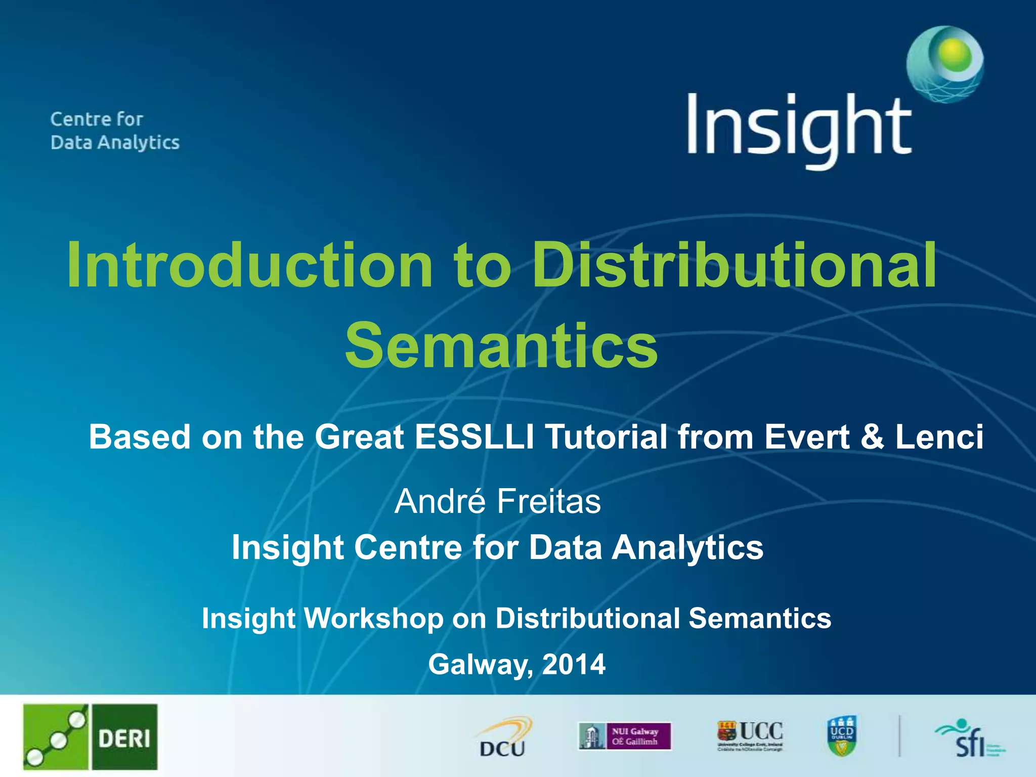 Introduction to Distributional Semantics | PPTX