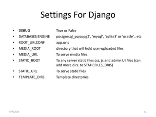 Introduction to django | PPT