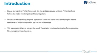 Introduction to django framework | PDF