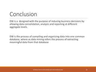 Introduction to dm and dw | PPT
