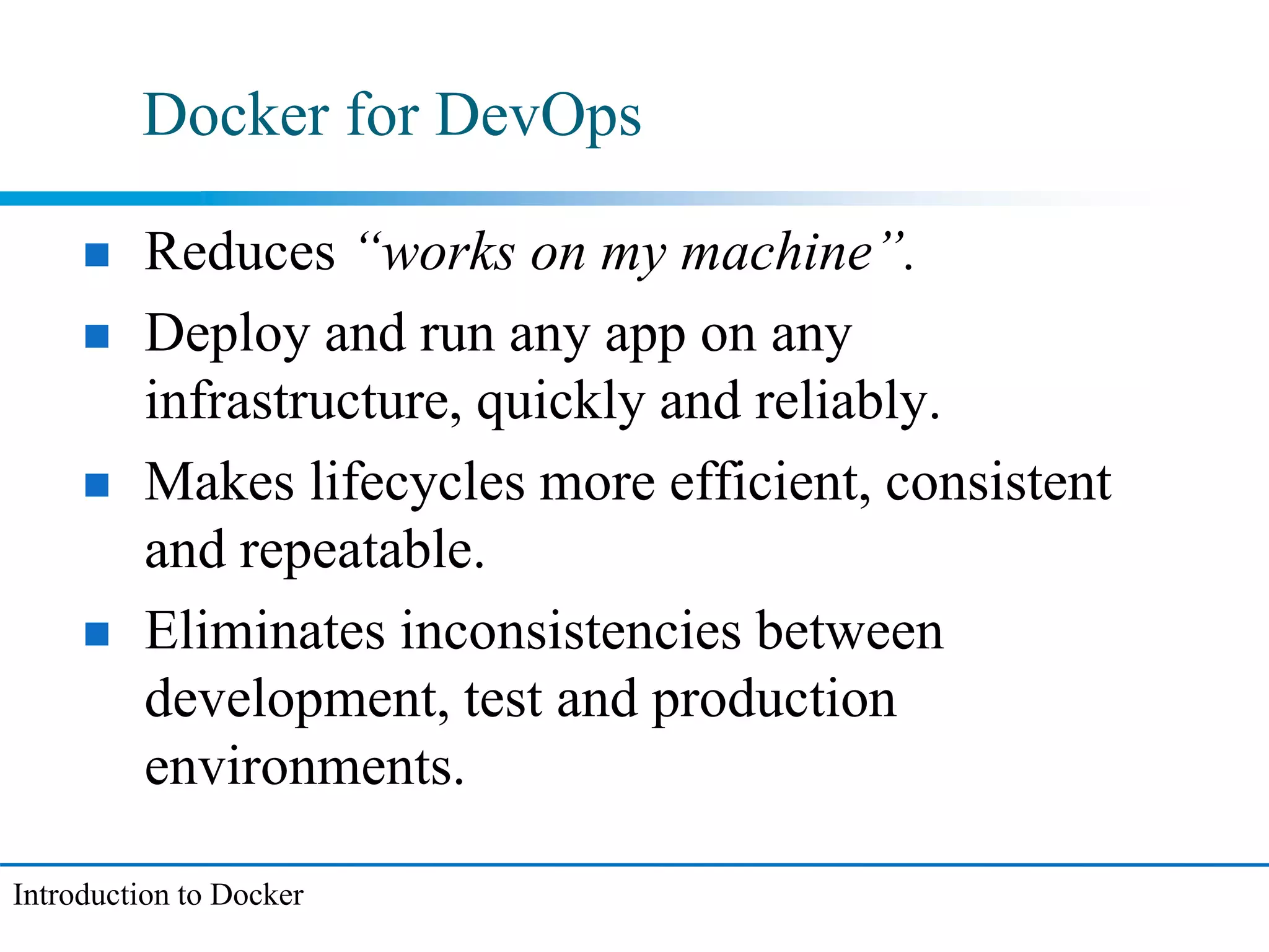 Introduction to docker | PPT
