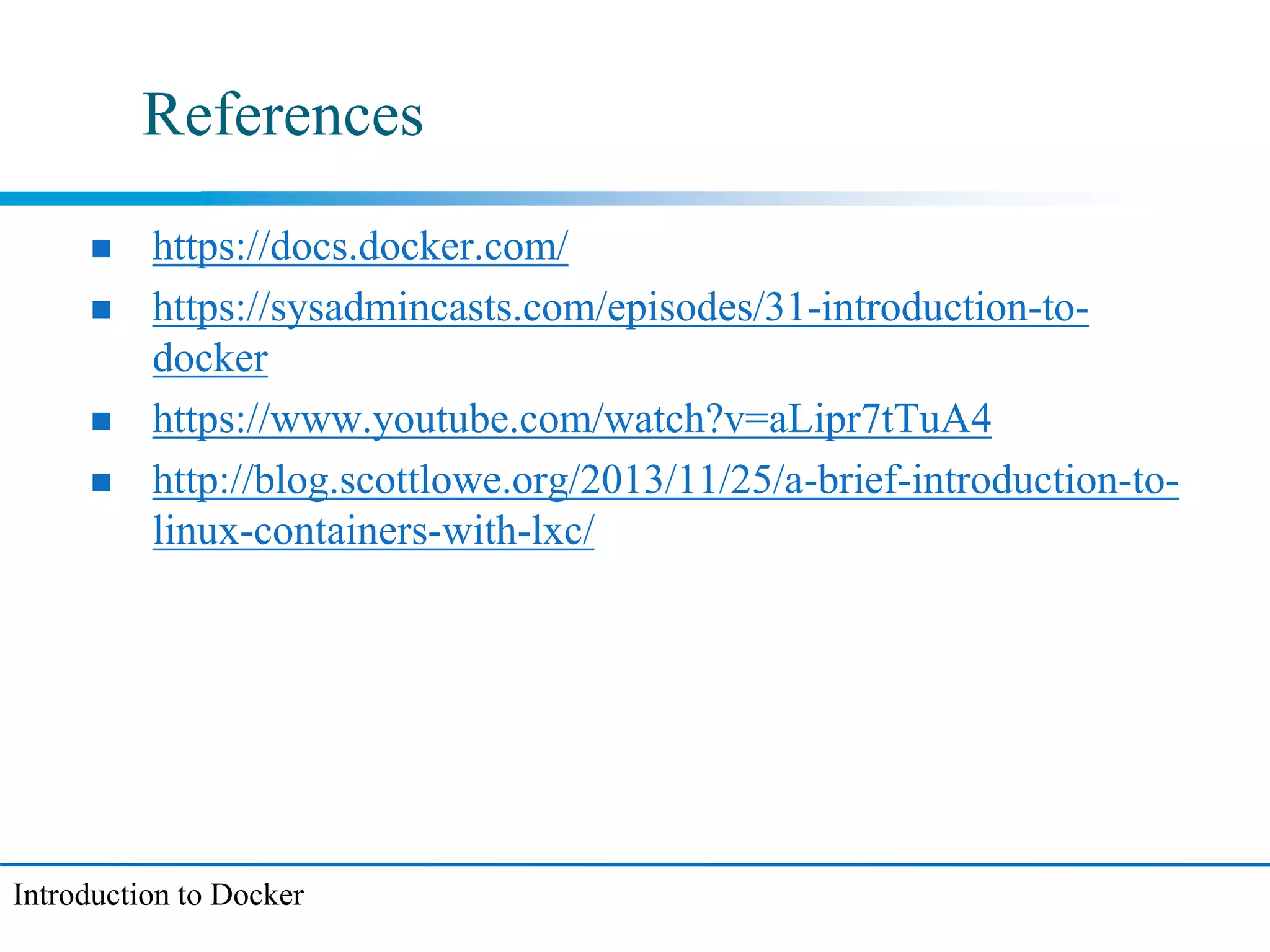 Introduction to docker | PPT