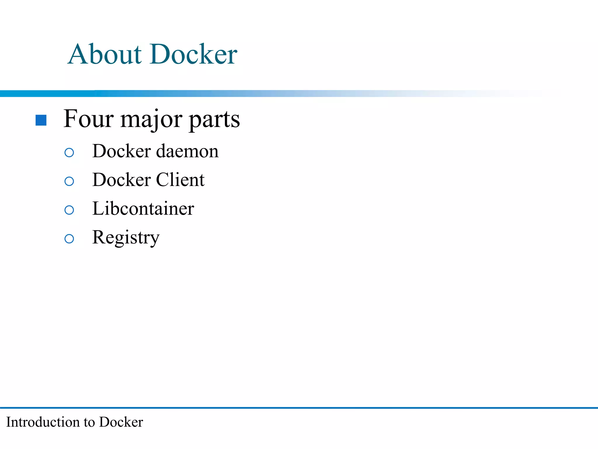Introduction to docker | PPT