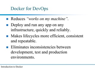 Introduction to docker | PPT