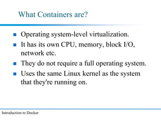 Introduction to docker | PPT