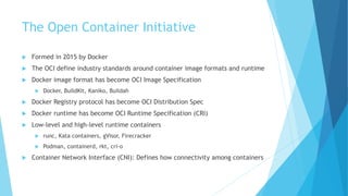 Introduction to docker and oci | PPTX