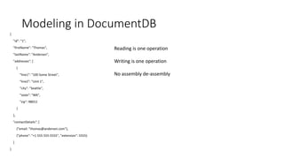 Introduction to Azure DocumentDB | PPT
