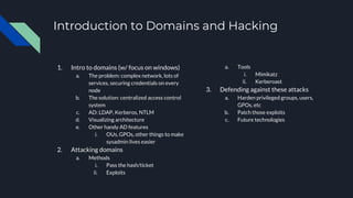 Introduction to Domains and Hacking | PPT