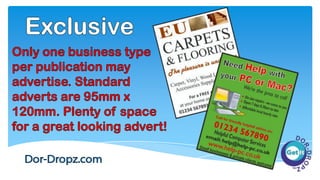 Promote your business to 10,000 letterboxes with Dor-Dropz | PPSX