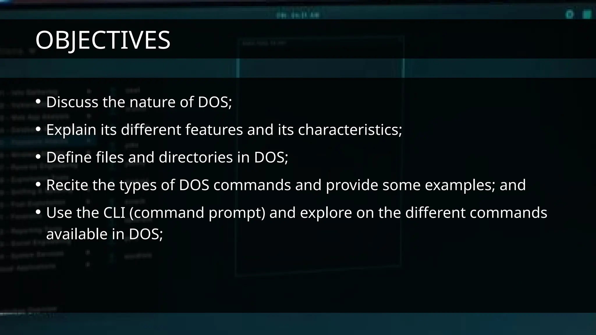 Introduction to DOS.pptx............................ | PPTX