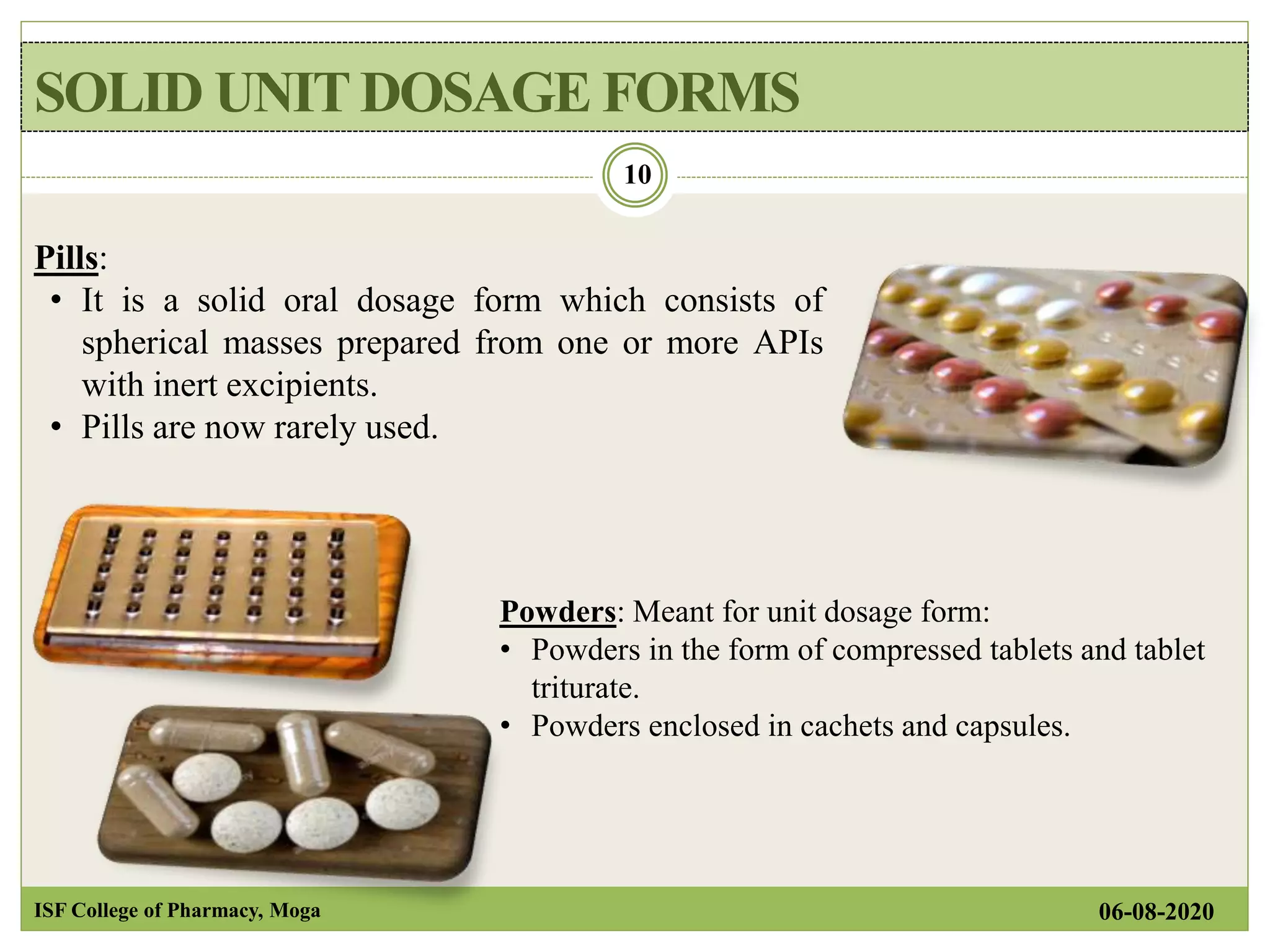 Introduction to dosage form | PPTX
