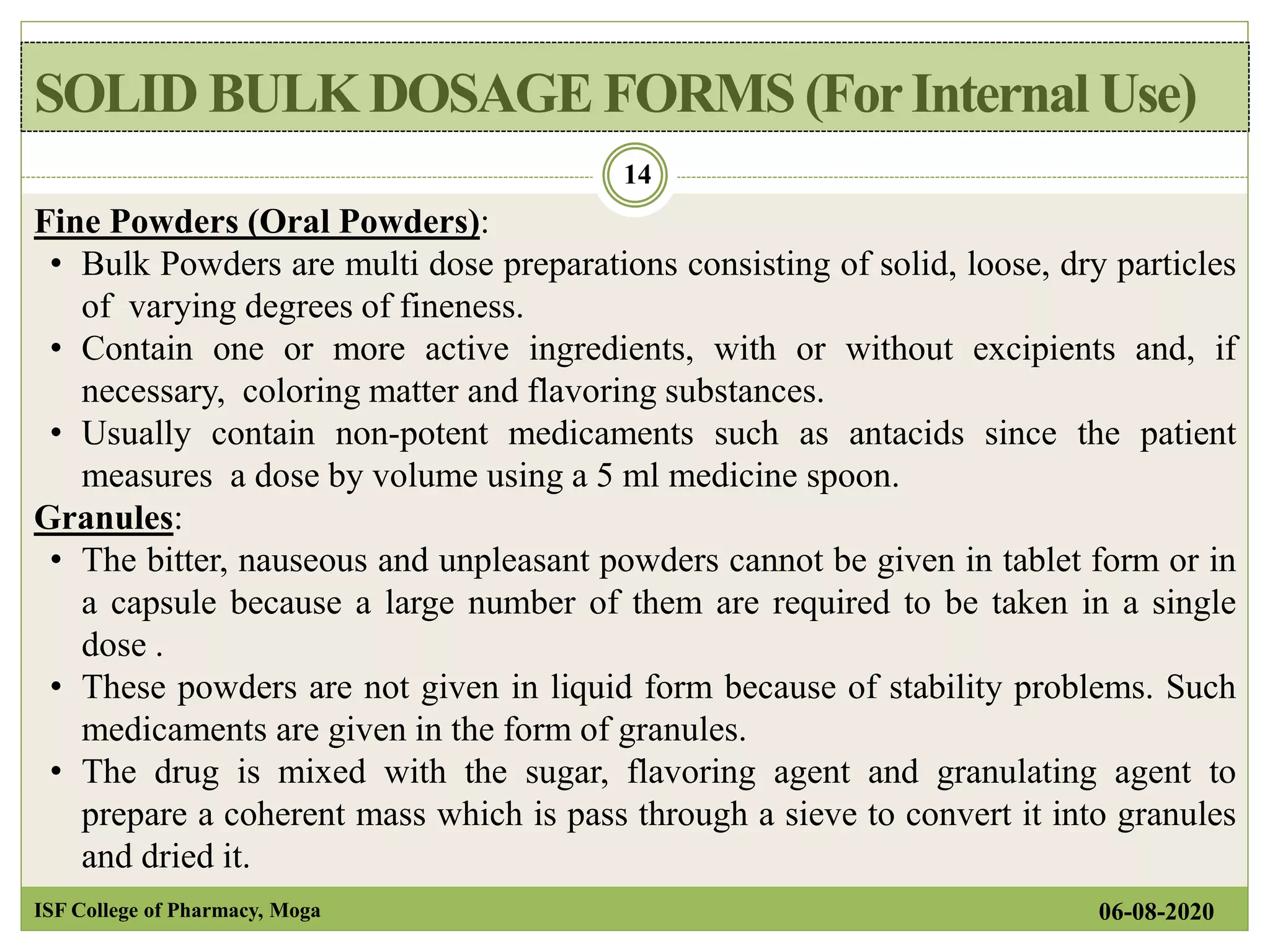 Introduction to dosage form | PPTX