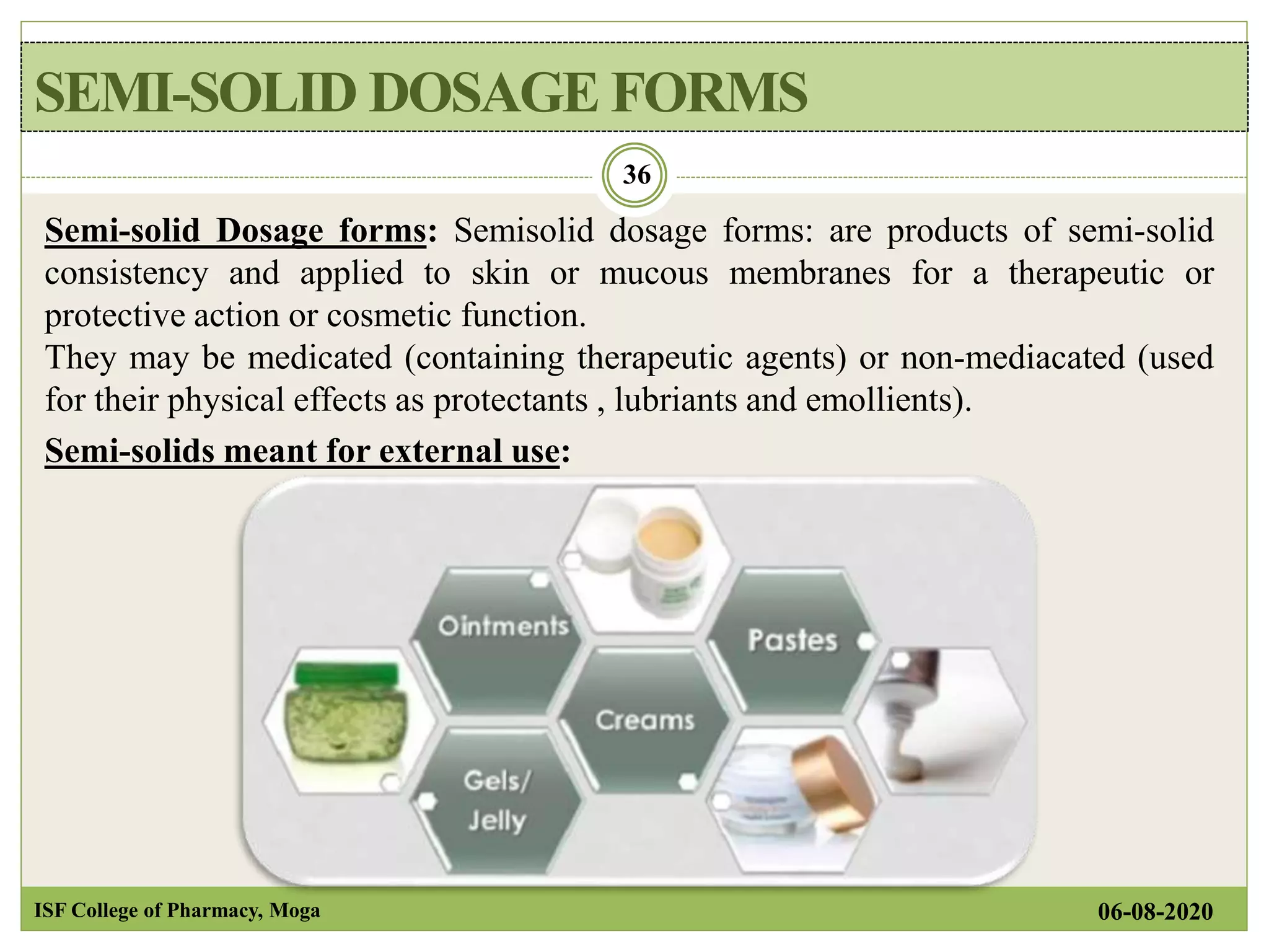Introduction to dosage form | PPTX