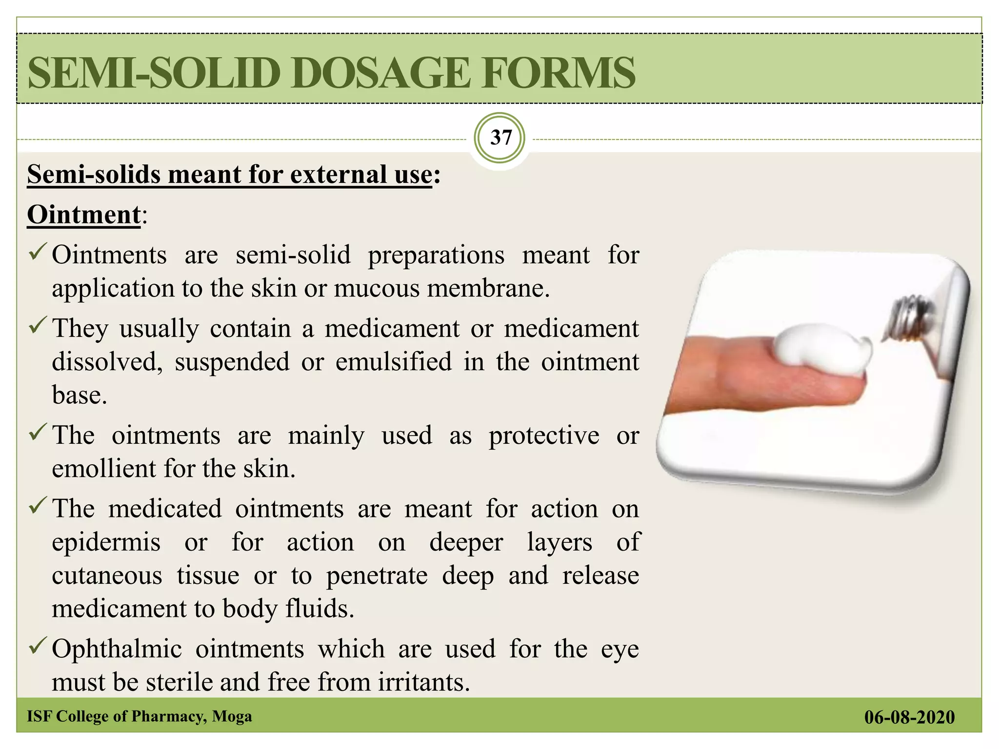 Introduction to dosage form | PPTX