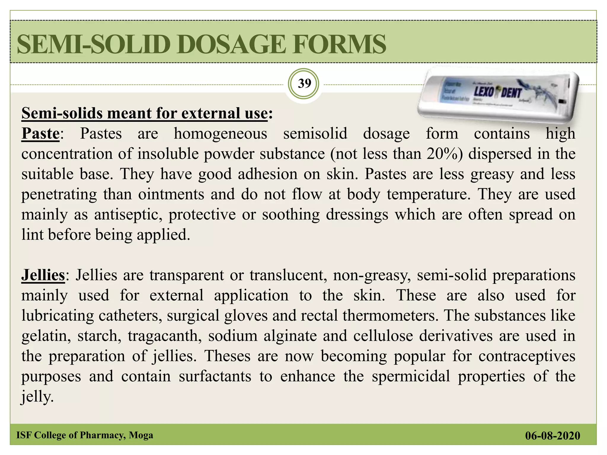 Introduction to dosage form | PPTX