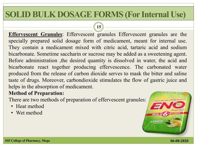 Introduction to dosage form | PPTX | Chemistry | Science