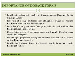 Introduction to dosage form | PPTX