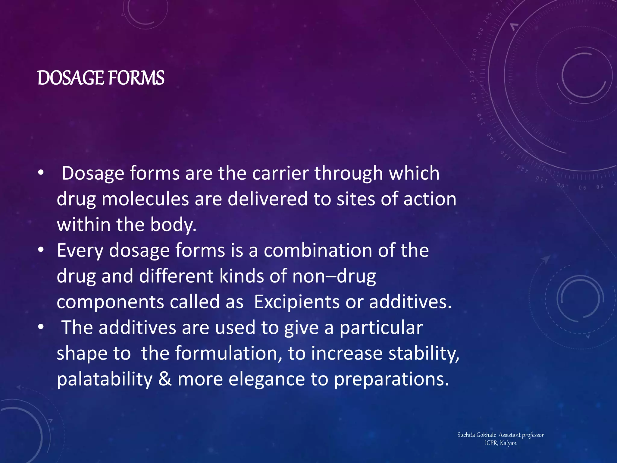 Introduction to dosage forms | PPT