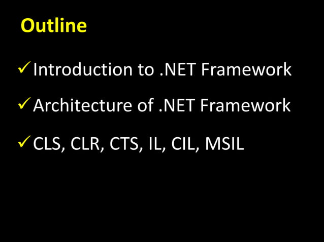 Introduction To Dot Net Framework Ppt 3256