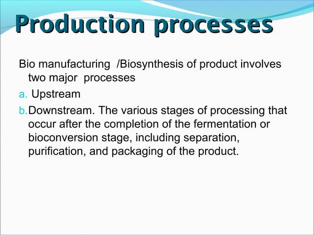 Introduction to downstream processes | PPT