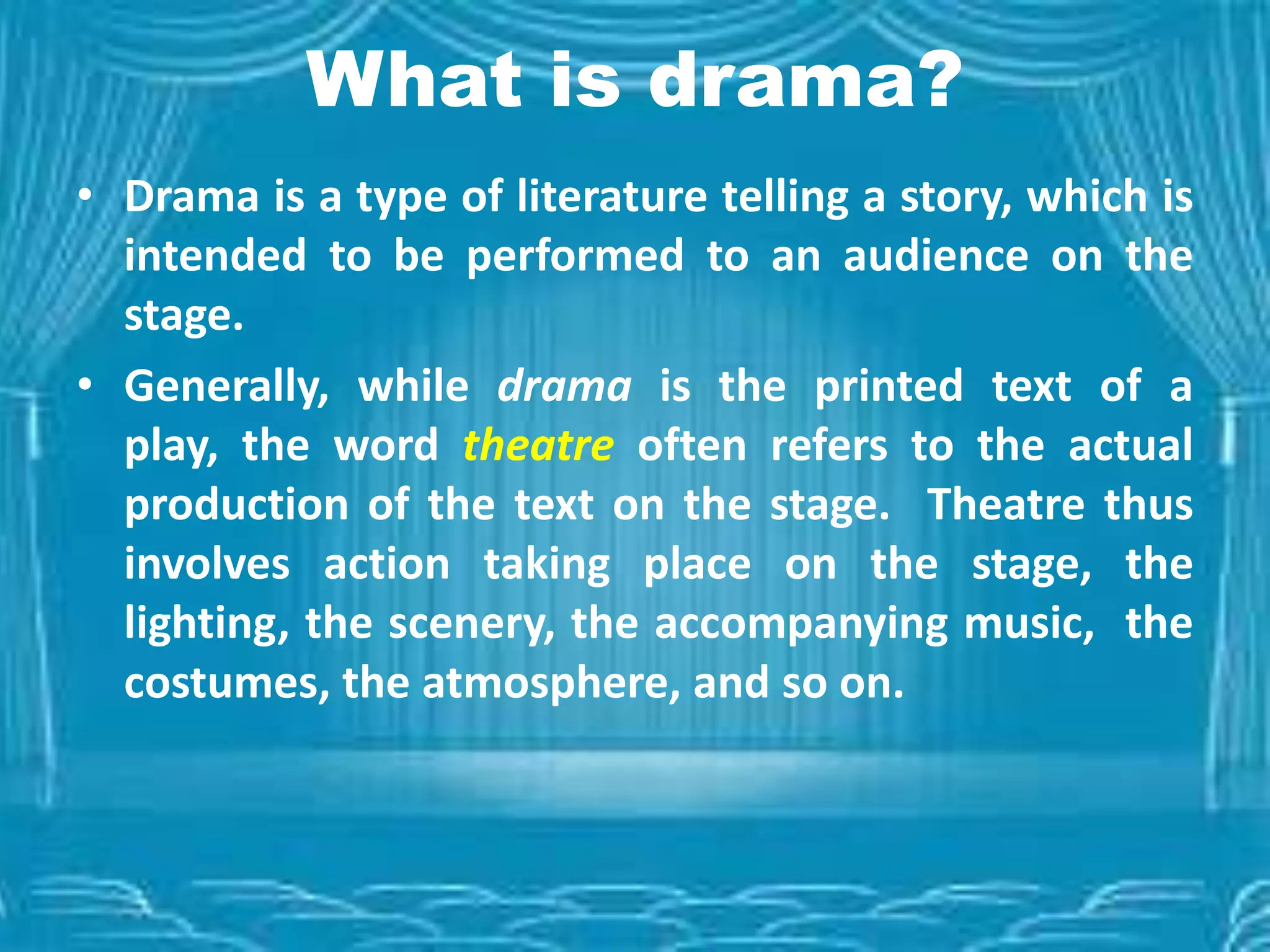 Introduction to drama | PPTX