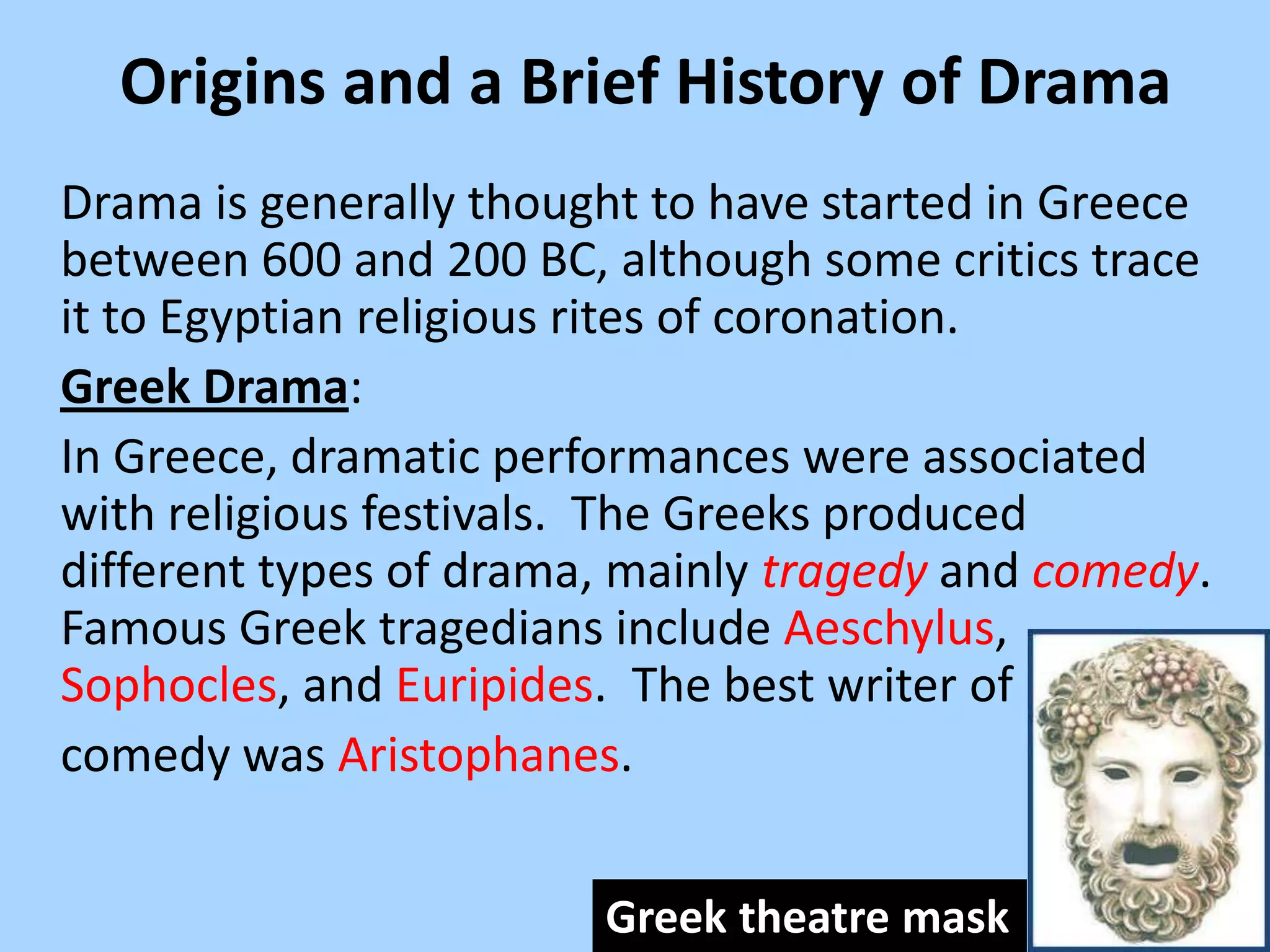 Introduction to drama | PPTX