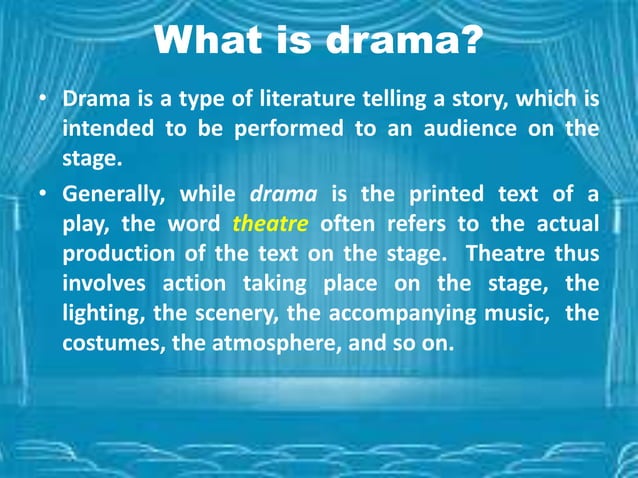 Introduction to drama | PPTX