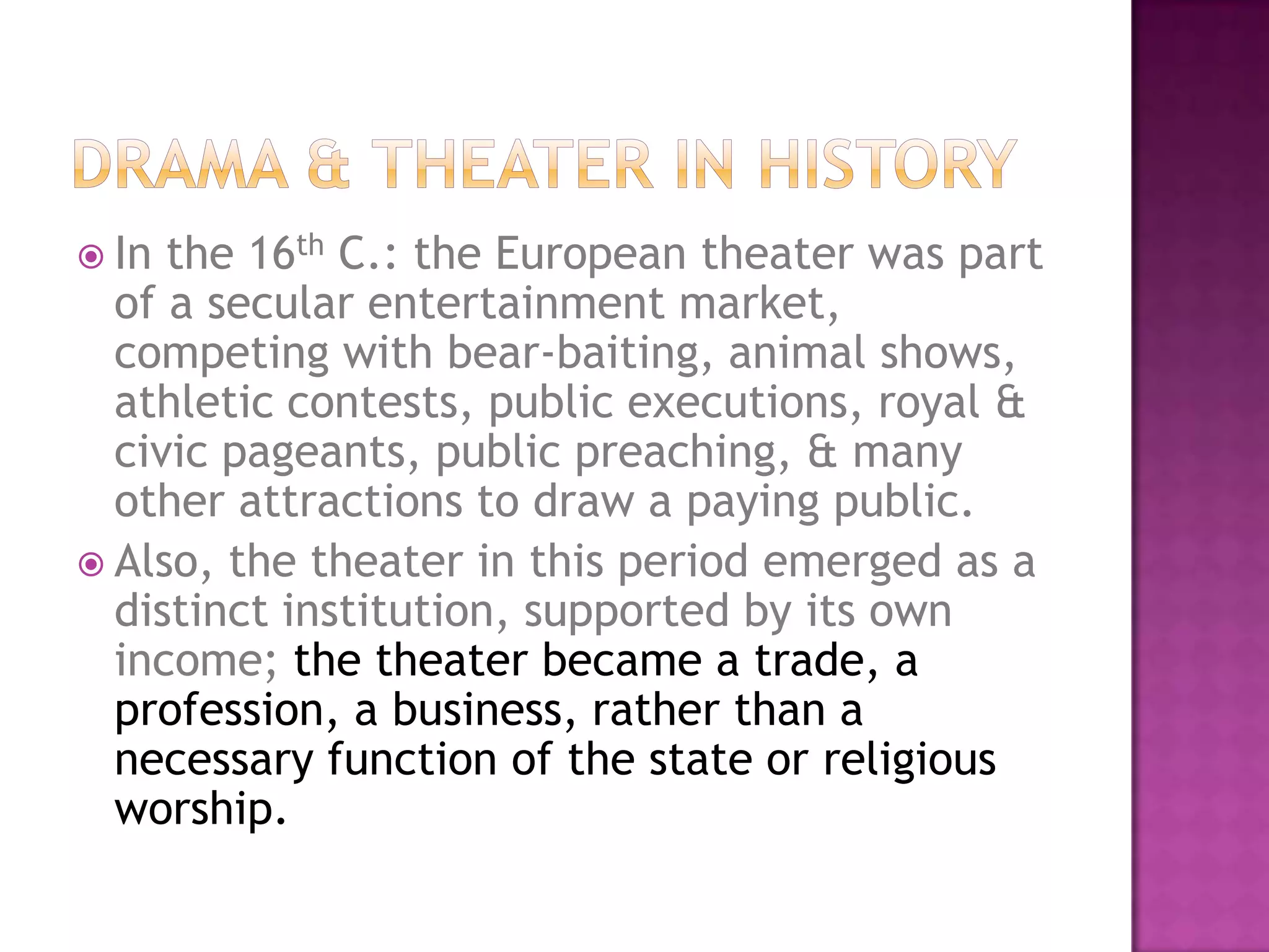 Introduction to drama, theater, and culture | PPTX | Theater Venues ...