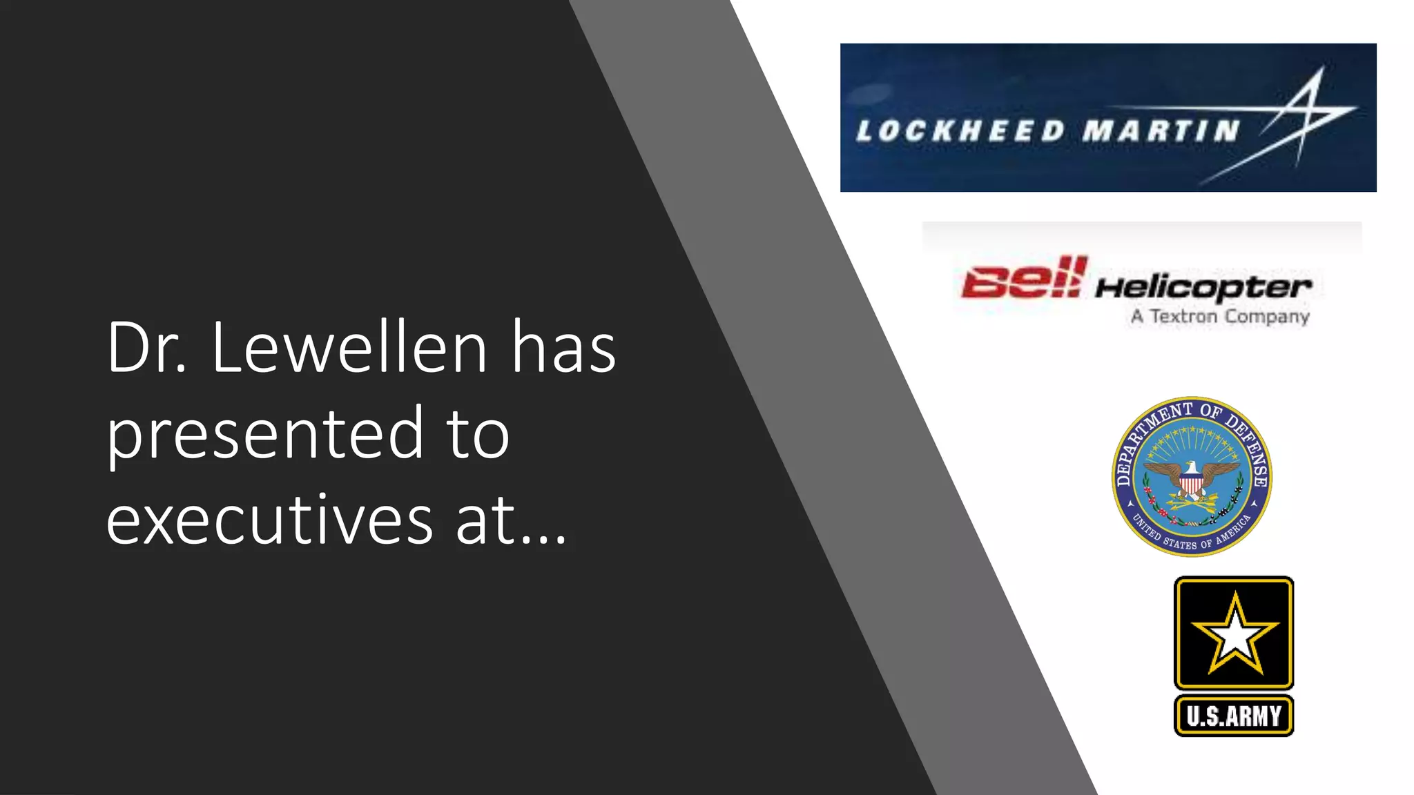 Introduction to Dr Edward Lewellen | PPT