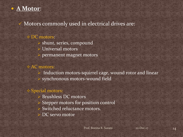Introduction to Electric Drives | PPTX