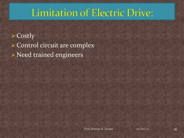 Introduction to Electric Drives | PPTX