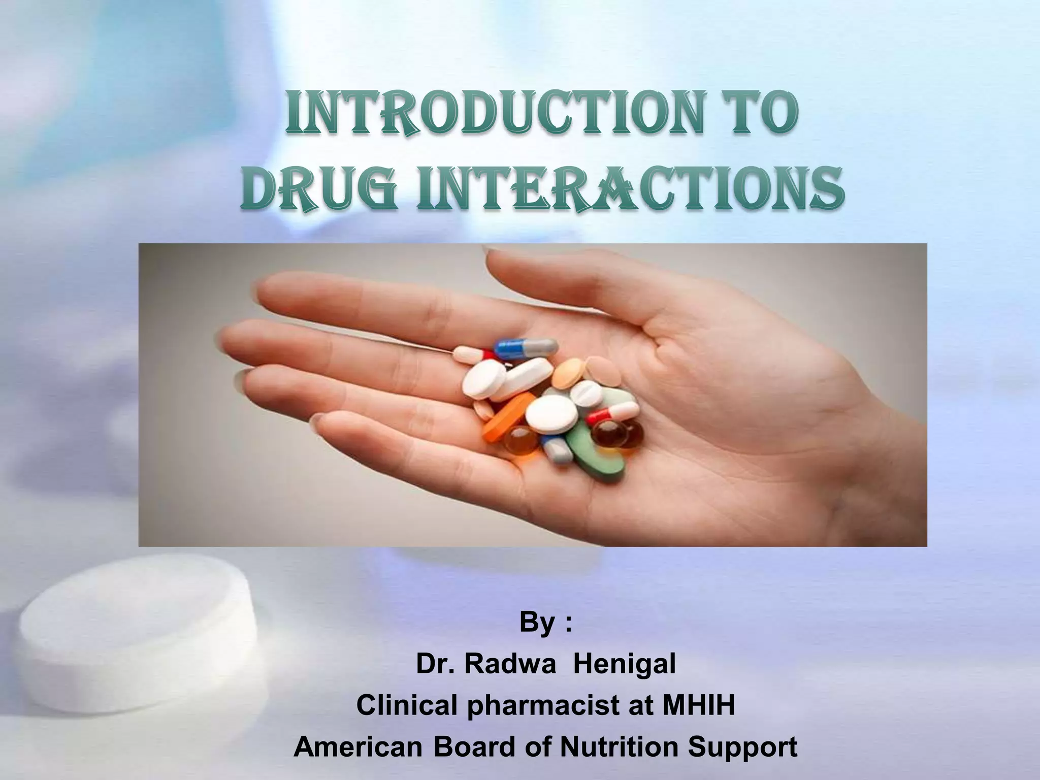 Introduction to drug interactions | PDF