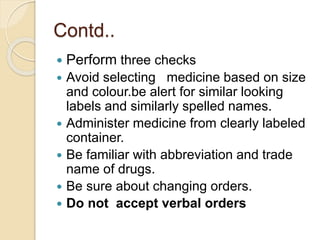 Mode of Action of Drugs and Prevention of Medication Error | PPT