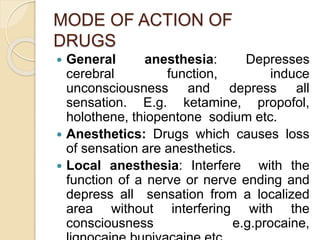 Mode of Action of Drugs and Prevention of Medication Error | PPT