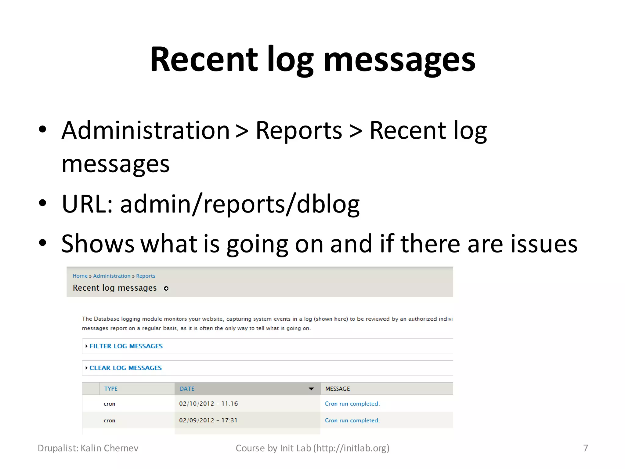 Introduction to Drupal 7 - Performance optimization | PPT