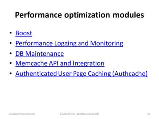Introduction to Drupal 7 - Performance optimization | PPT