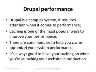 Introduction to Drupal 7 - Performance optimization | PPT
