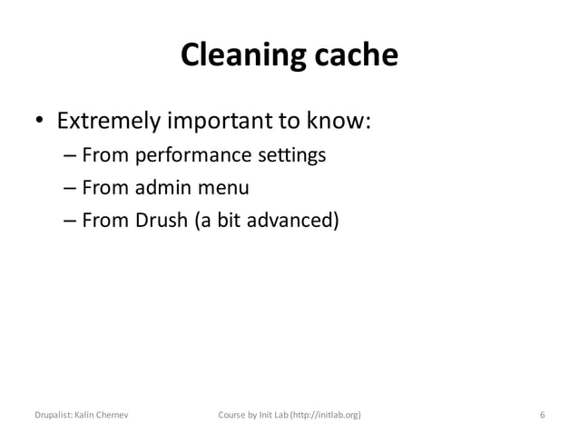 Introduction to Drupal 7 - Performance optimization | PPT