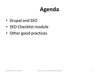 Introduction to Drupal 7 - SEO | PPT