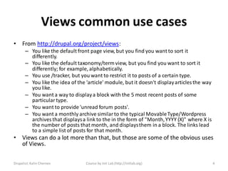 Introduction to Drupal 7 News section and home page block with views | PPT