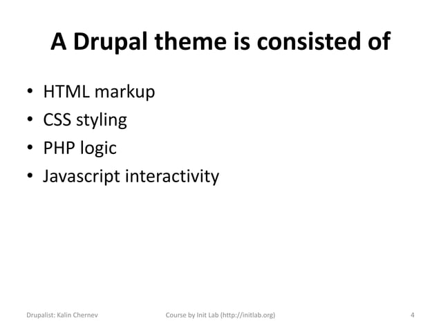 Introduction to Drupal 7 Themes and design | PPT