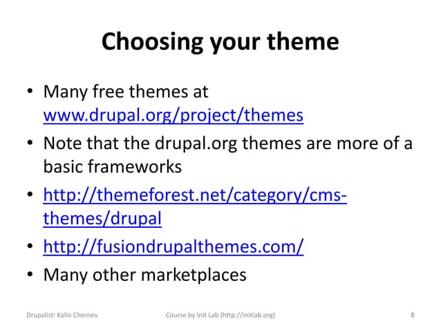 Introduction to Drupal 7 Themes and design | PDF
