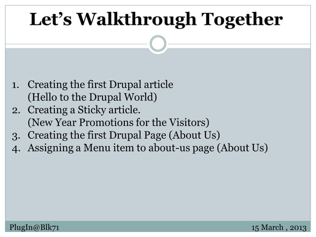 Introduction to Drupal for Absolute Beginners | PPT